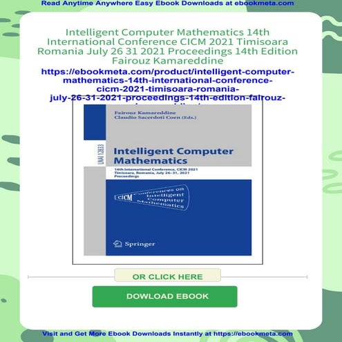 Intelligent Computer Mathematics 14th International Conference CICM ...