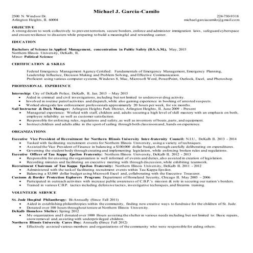 Department of Homeland Security Resume | PDF