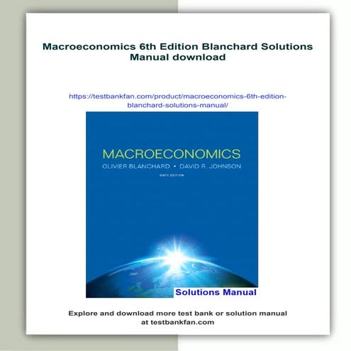 Macroeconomics 6th Edition Blanchard Solutions Manual | PDF