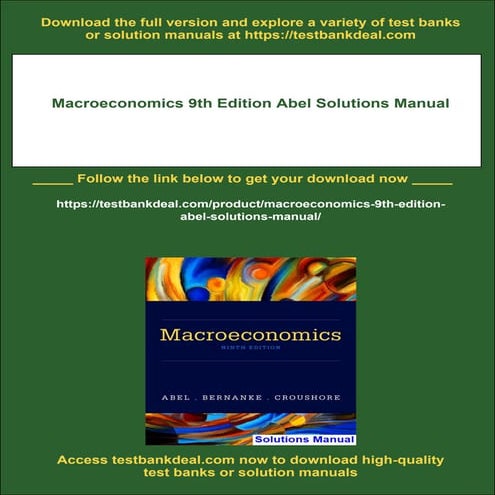 Macroeconomics 9th Edition Abel Solutions Manual | PDF