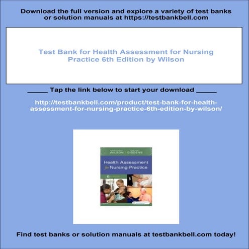 Test Bank for Health Assessment for Nursing Practice 6th Edition by ...