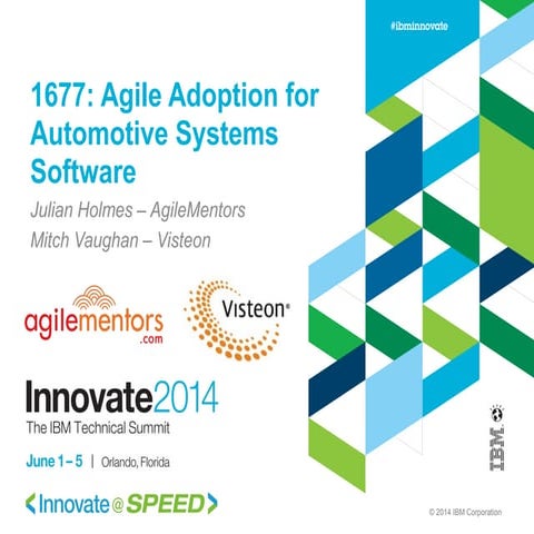 Agile adoption for automotive systems software | PPT
