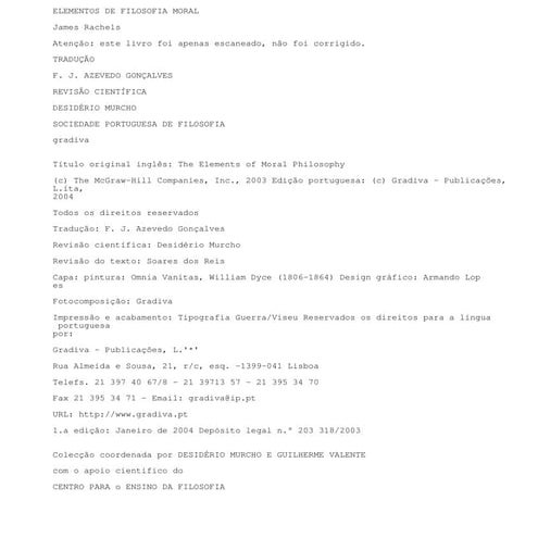 Elementos de filosofia moral | DOCX