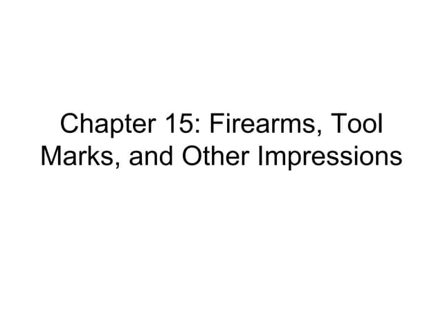 Examination of Firearm through Cartridge Case and bullet.pptx