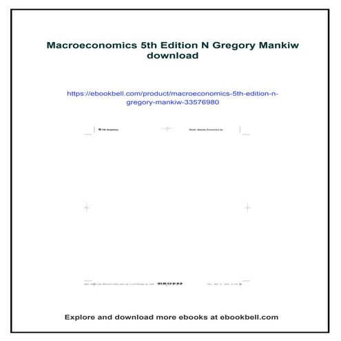 Macroeconomics 5th Edition N Gregory Mankiw | PDF