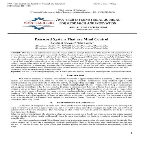 Password system that are mind control | PDF