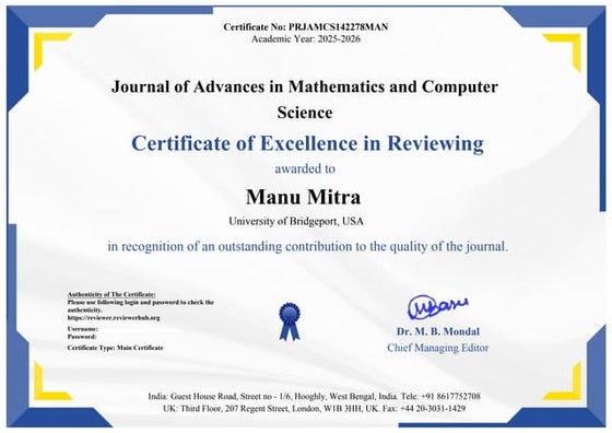 Editorial Board Certificate at Deep Science | PDF