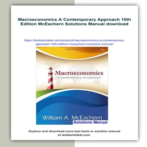 Macroeconomics A Contemporary Approach 10th Edition McEachern Solutions ...