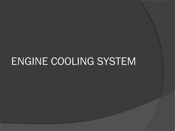 Cooling system in i.c engine | PPTX | Weather | Science