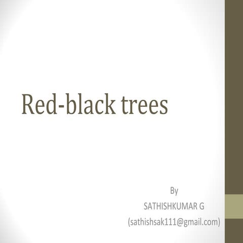 Red-black trees | PPT