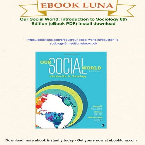 Our Social World: Introduction to Sociology 6th Edition (eBook PDF) | PDF