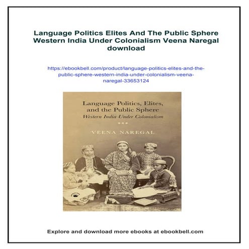 Language Politics Elites And The Public Sphere Western India Under ...
