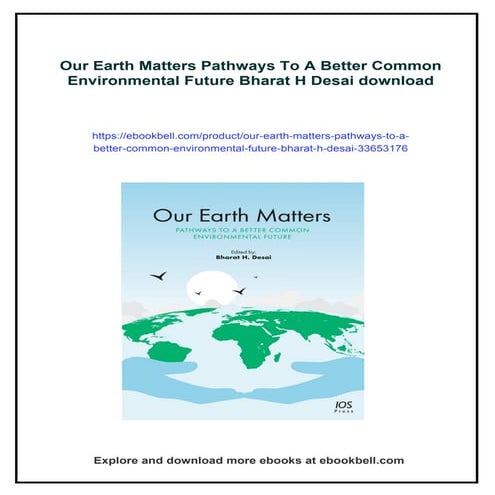 Our Earth Matters Pathways To A Better Common Environmental Future ...
