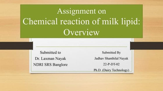 Chemical reactions and rancidity of fats | PDF