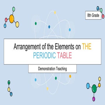 lesson on the arrangement of periodic table | PPTX