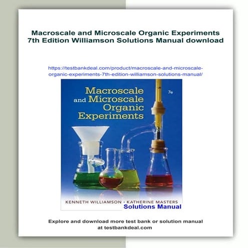 Macroscale and Microscale Organic Experiments 7th Edition Williamson ...
