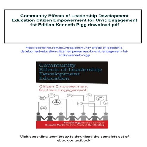 Community Effects of Leadership Development Education Citizen ...
