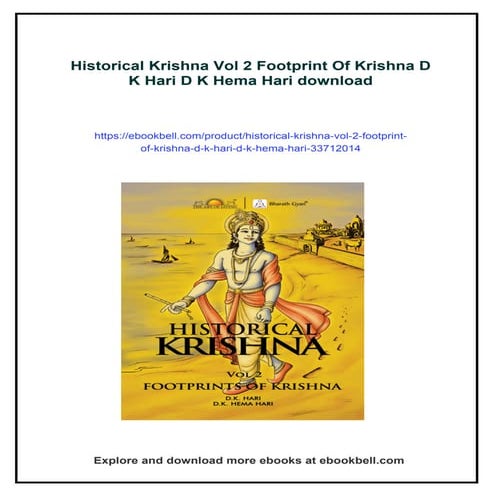 Historical Krishna Vol 2 Footprint Of Krishna D K Hari D K Hema Hari | PDF