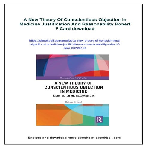 A New Theory Of Conscientious Objection In Medicine Justification And ...