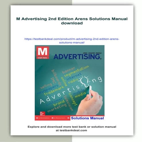 M Advertising 2nd Edition Arens Solutions Manual | PDF