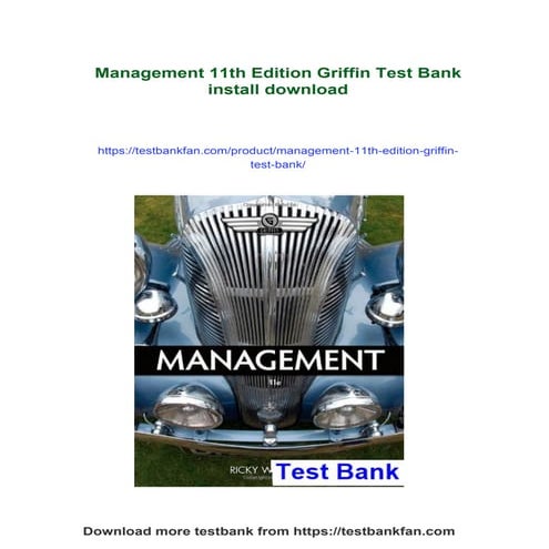 Management 11th Edition Griffin Test Bank | PDF