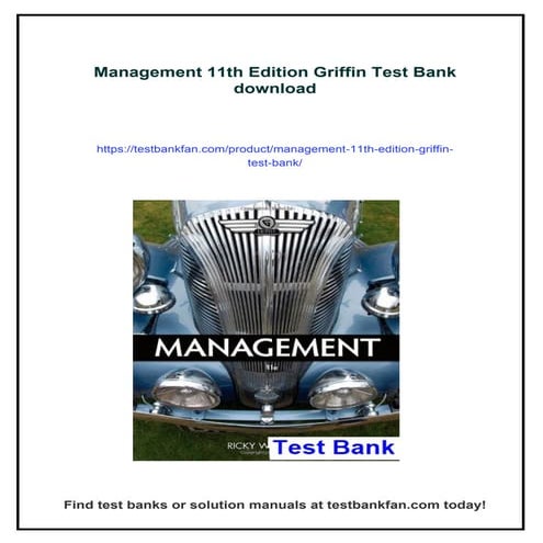 Management 11th Edition Griffin Test Bank | PDF