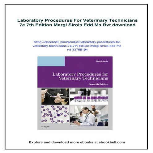 Laboratory Procedures For Veterinary Technicians 7e 7th Edition Margi ...