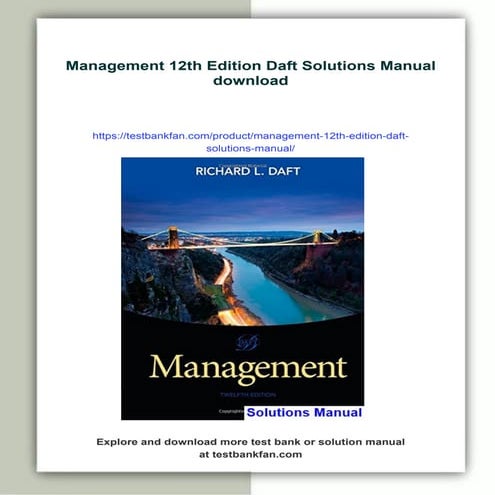 Management 12th Edition Daft Solutions Manual | PDF