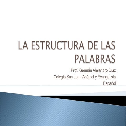 La estructura de las palabras | PPT