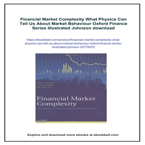 Financial Market Complexity What Physics Can Tell Us About Market ...