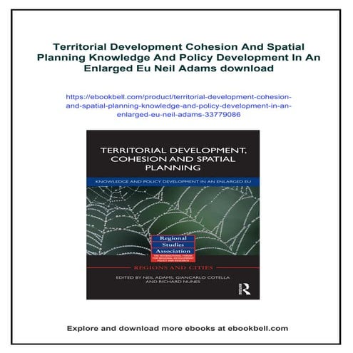 Territorial Development Cohesion And Spatial Planning Knowledge And ...