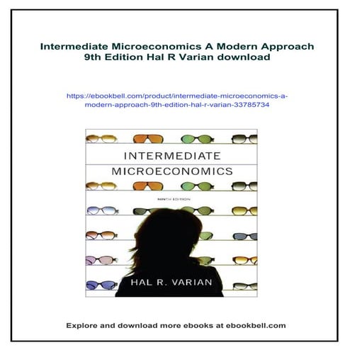 Intermediate Microeconomics A Modern Approach 9th Edition Hal R Varian ...