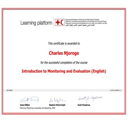 monitoring&evaluationcertificate | PDF