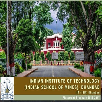 Brochure IIT (ISM) DD (ME+MBA) | PPTX | Education industry | Industries