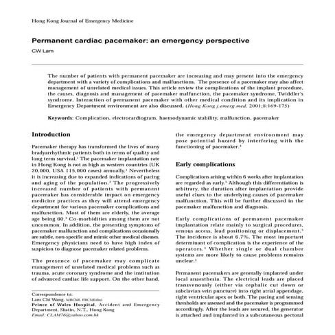 Pacemaker Pocket Infection After Splenectomy | PDF