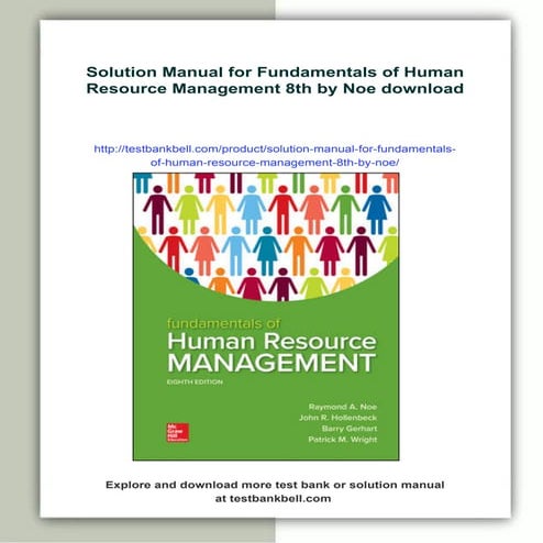 Solution Manual for Fundamentals of Human Resource Management 8th by Noe | PDF
