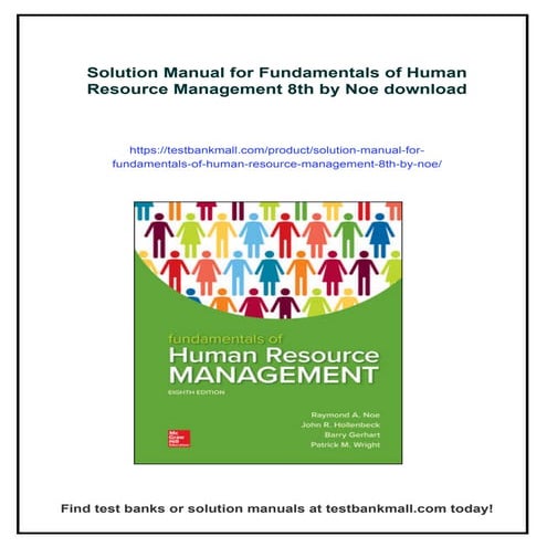 Solution Manual for Fundamentals of Human Resource Management 8th by ...