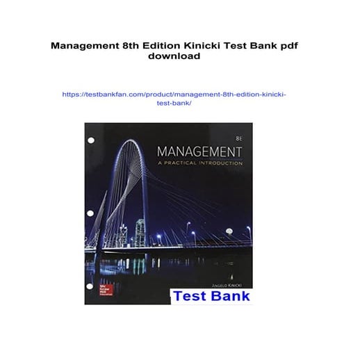 Download full ebook of Management 8th Edition Kinicki Test Bank instant ...