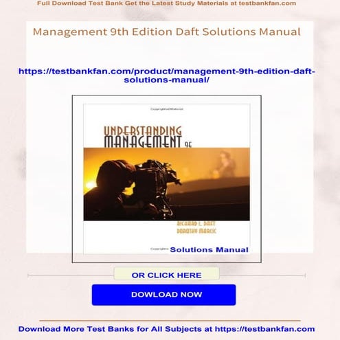 Management 9th Edition Daft Solutions Manual | PDF