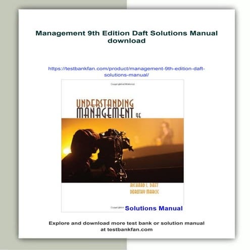 Management 9th Edition Daft Solutions Manual | PDF