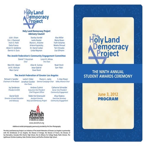 The HLDP Annual Student Award Ceremony Program 2012 | PDF