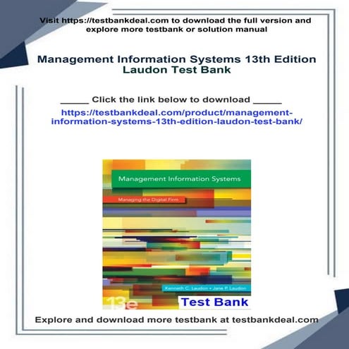 Download Study Resources for Management Information Systems 13th ...