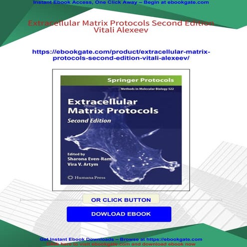 Extracellular Matrix Protocols Second Edition Vitali Alexeev | PDF