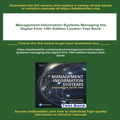 Management Information Systems Managing the Digital Firm 15th Edition ...