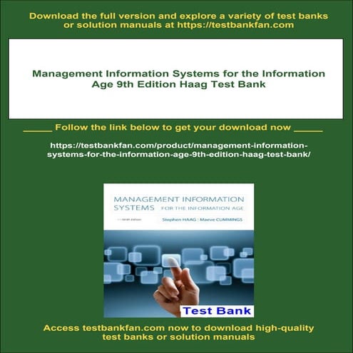 Management Information Systems for the Information Age 9th Edition Haag ...