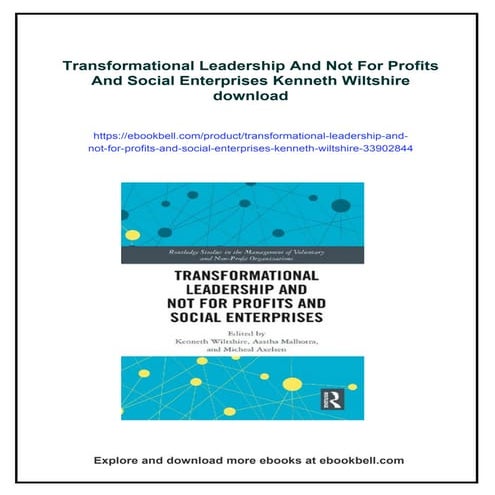 Transformational Leadership And Not For Profits And Social Enterprises ...