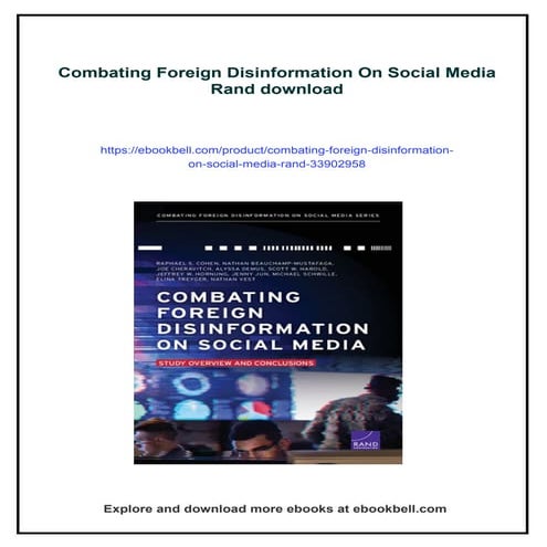 Combating Foreign Disinformation On Social Media Rand | PDF