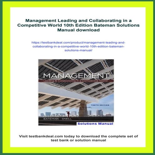 Management Leading and Collaborating in a Competitive World 10th ...