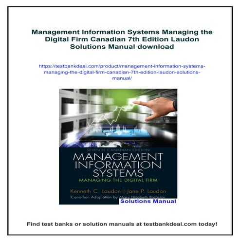 Management Information Systems Managing the Digital Firm Canadian 7th ...