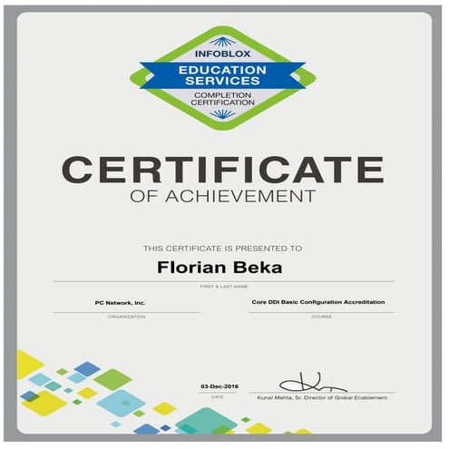 CDBC Certification (Infoblox Core DDI Basic Configuration) | PDF